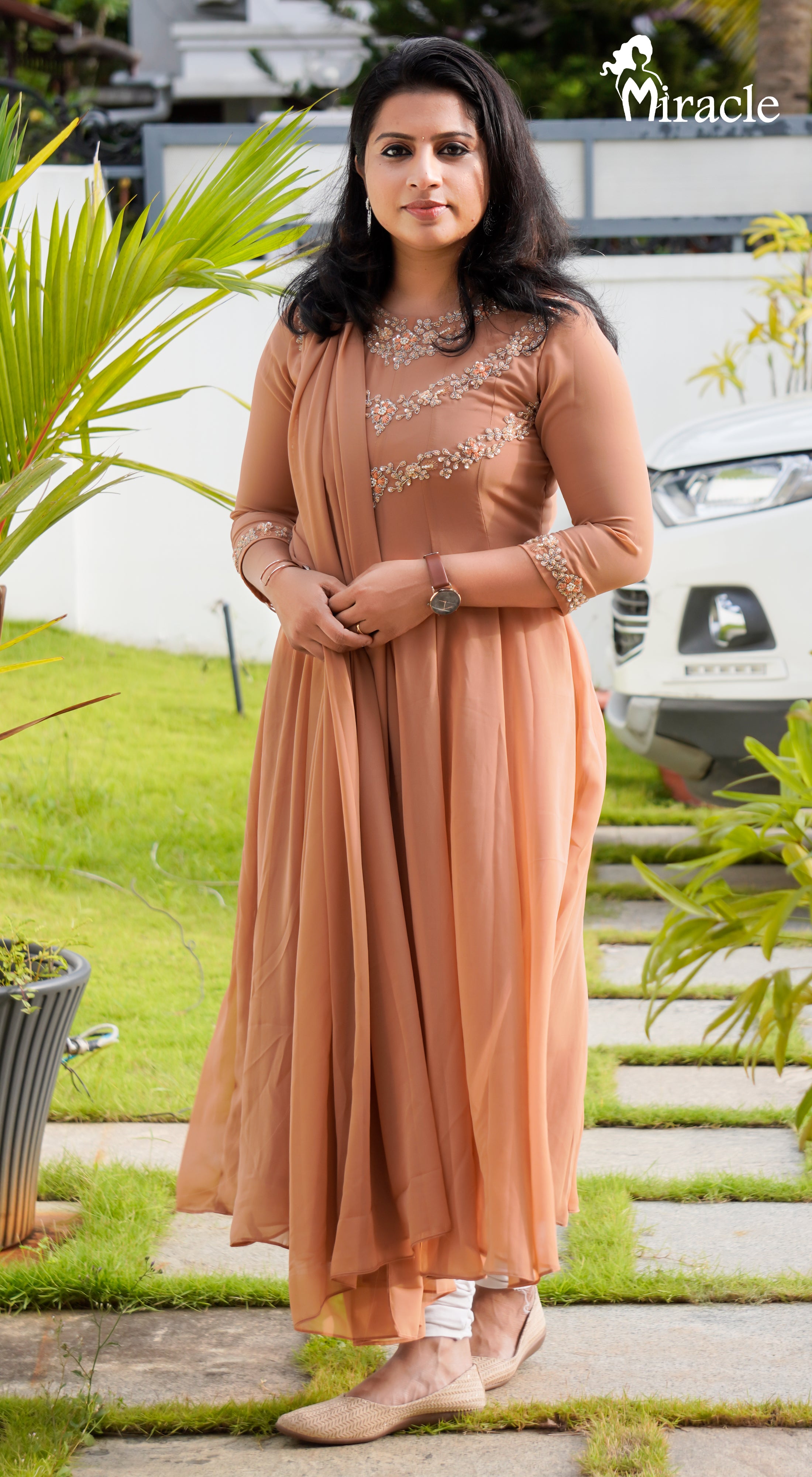 Party wear Panel Cut Anarkali MHK356 | Miracle Boutique