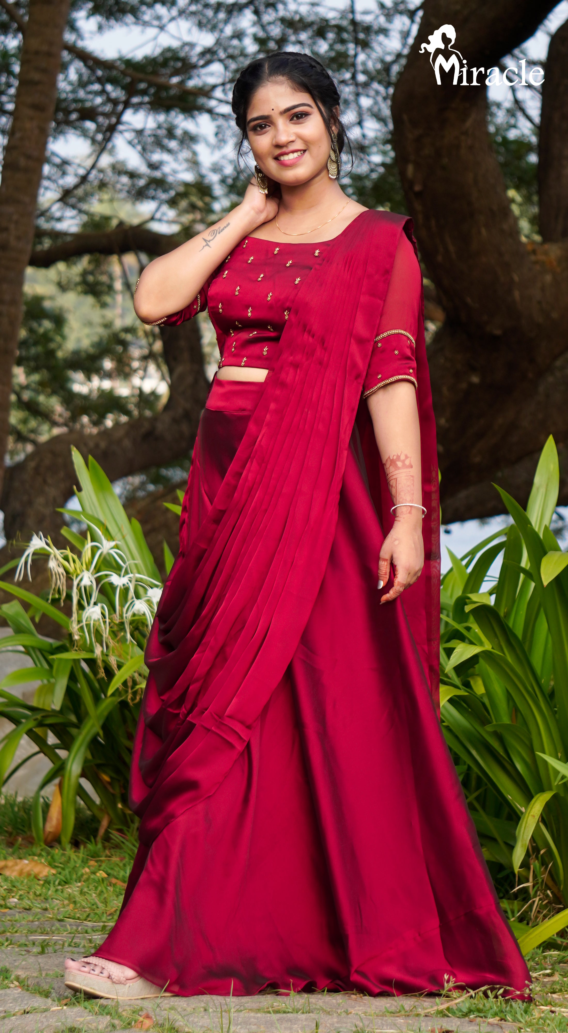 Lacha Saree MSG102 | Miracle Boutique